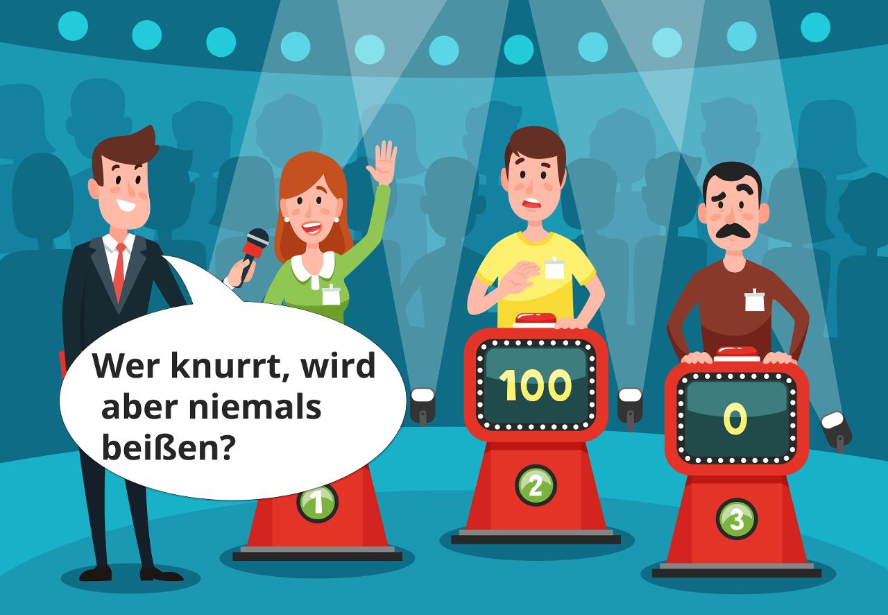 Komische Quizfragen mit Antworten