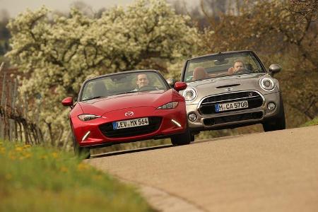 Mazda MX-5 G 160 vs. Mini Cooper S Cabrio - freenet.de